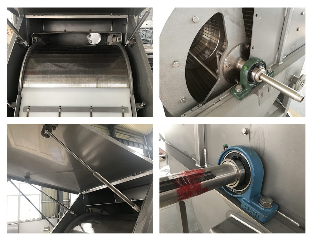 Filtre à tambour rotatif à alimentation externe pour le prétraitement ...